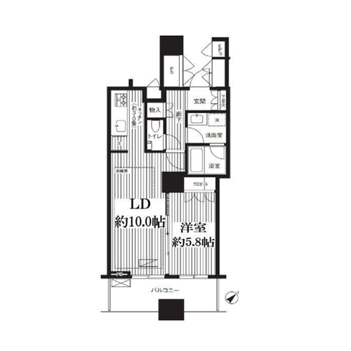 エアライズタワー | 1LDK：45.36㎡ | 高級賃貸タワーマンション