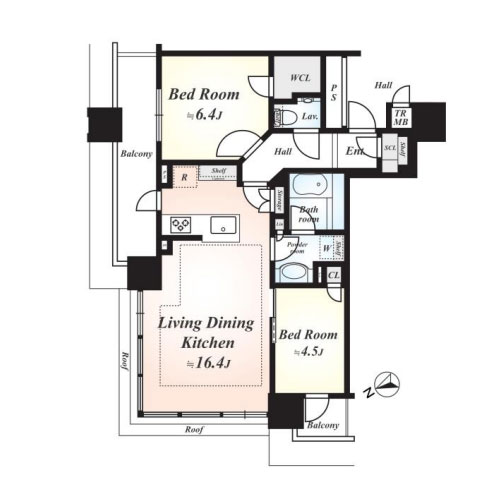ブリリアタワーズ目黒 | 2LDK：62.55㎡ | 高級賃貸タワーマンション