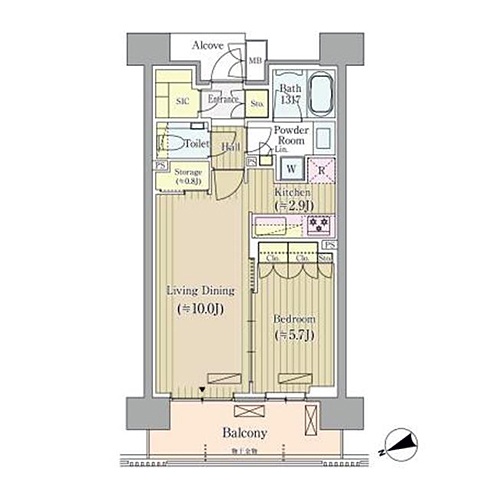 ジオ四谷荒木町 | 1LDK：47.01㎡ | 分譲賃貸マンション