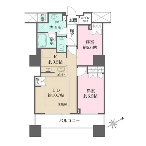 ザ・パークハウス西新宿タワー60 | 2LDK：60.22㎡ | 高級賃貸タワーマンション