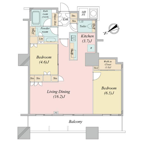 ザ・パークハウス西新宿タワー60 | 2LDK：70.27㎡ | 高級賃貸タワーマンション