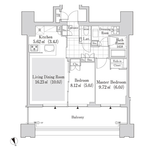 大崎ガーデンレジデンス | 2LDK：N-60Dタイプ | 高級賃貸タワーマンション