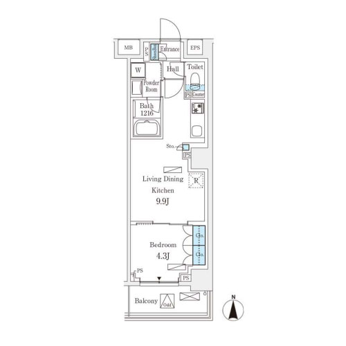 ロイジェントパークス押上錦糸町 | 1LDK[N-F-type]：35.63㎡ | 高級賃貸マンション