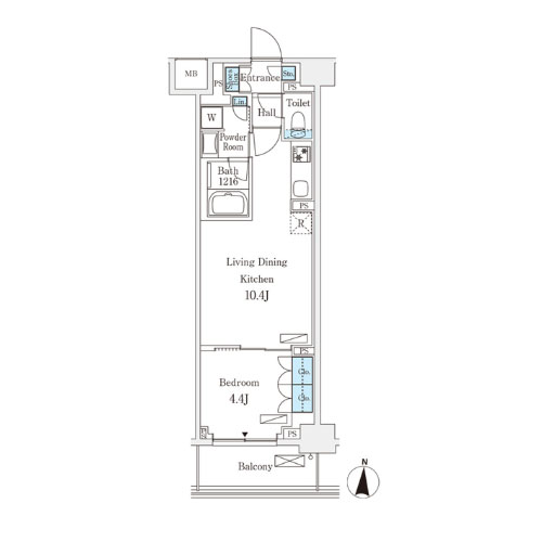 ロイジェントパークス押上錦糸町 | 1LDK[S-G'-type]：37.63㎡ | 高級賃貸マンション