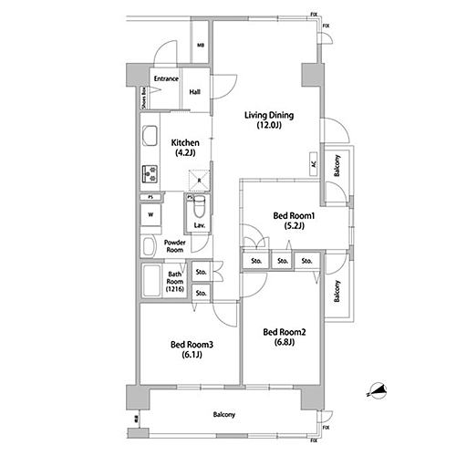 アーバンライフ目白駅前 | 3LDK：77.05㎡ | 高級賃貸マンション